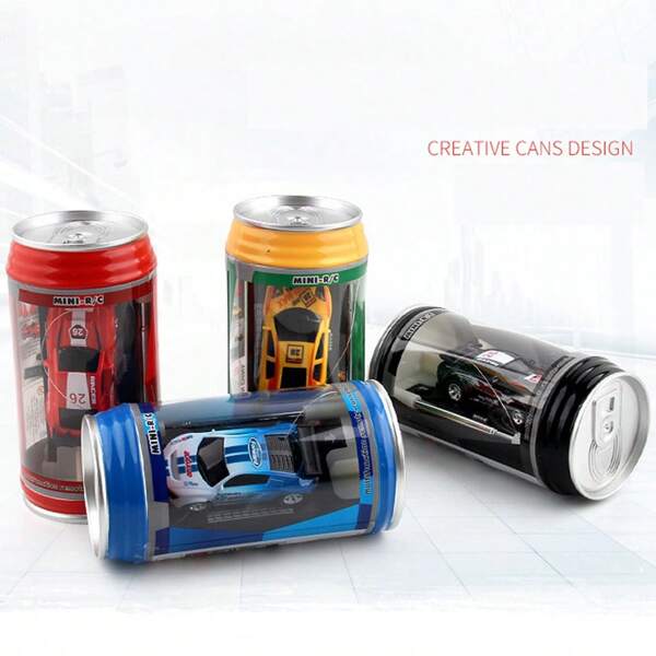Electric Soda Can Remote Control Car Mini Can Racing Model 4 ...