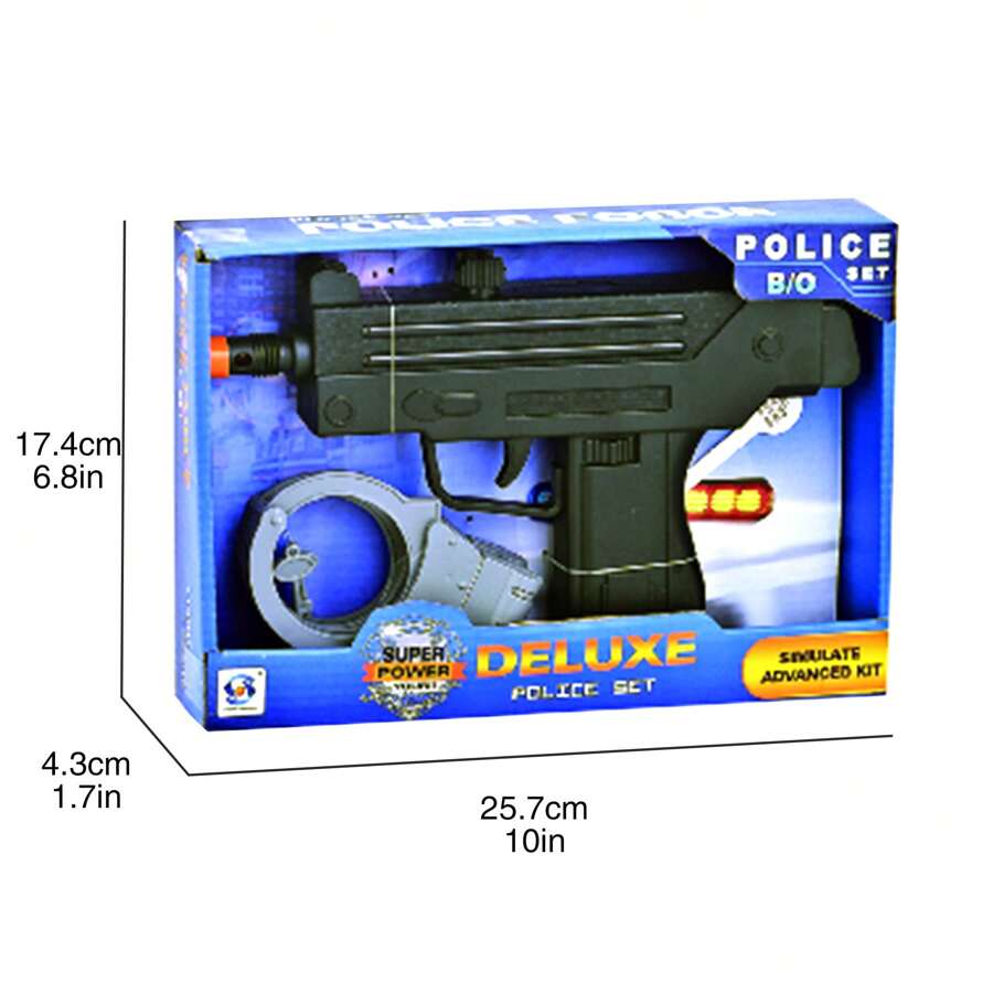 Uzi Submachine Gun Model Toy Gun Boy Children Toy Gift Police Handcuffs ...