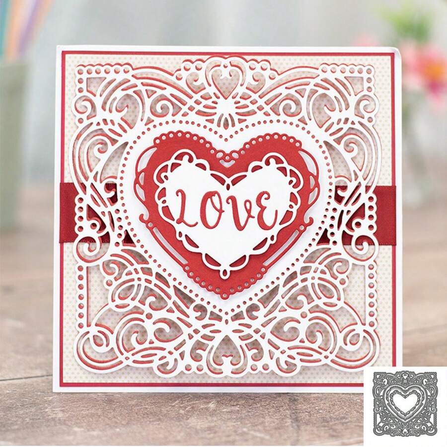 1 Heart-Shaped Hollow Frame Metal Carbon Steel Knife Mold DIY Cutting ...