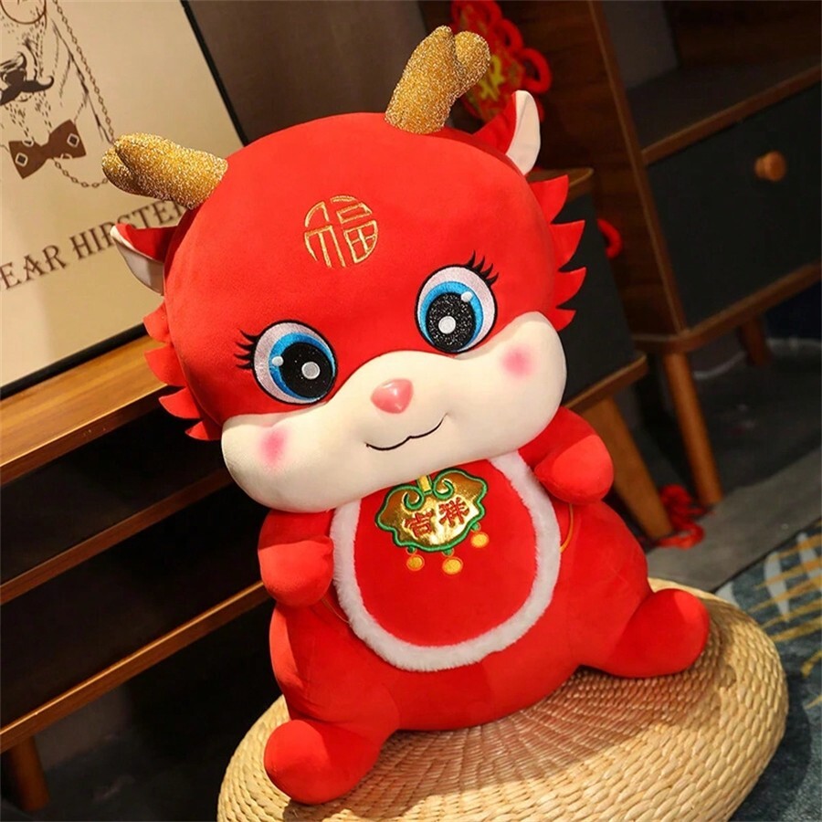 1pc 6-Inch 2024 Year Of Dragon Mascot Doll, Little Dragon Man Stuffed ...