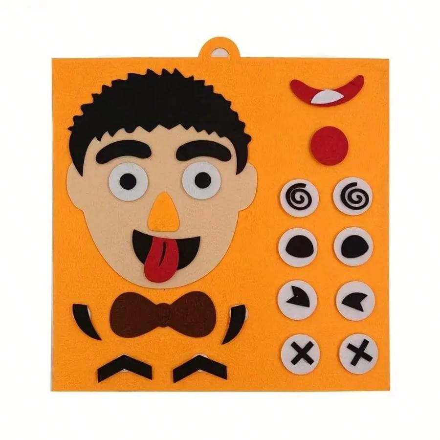 Magnetic Face Preschool Felt Toy,Face Felt Board for Social Emotional ...