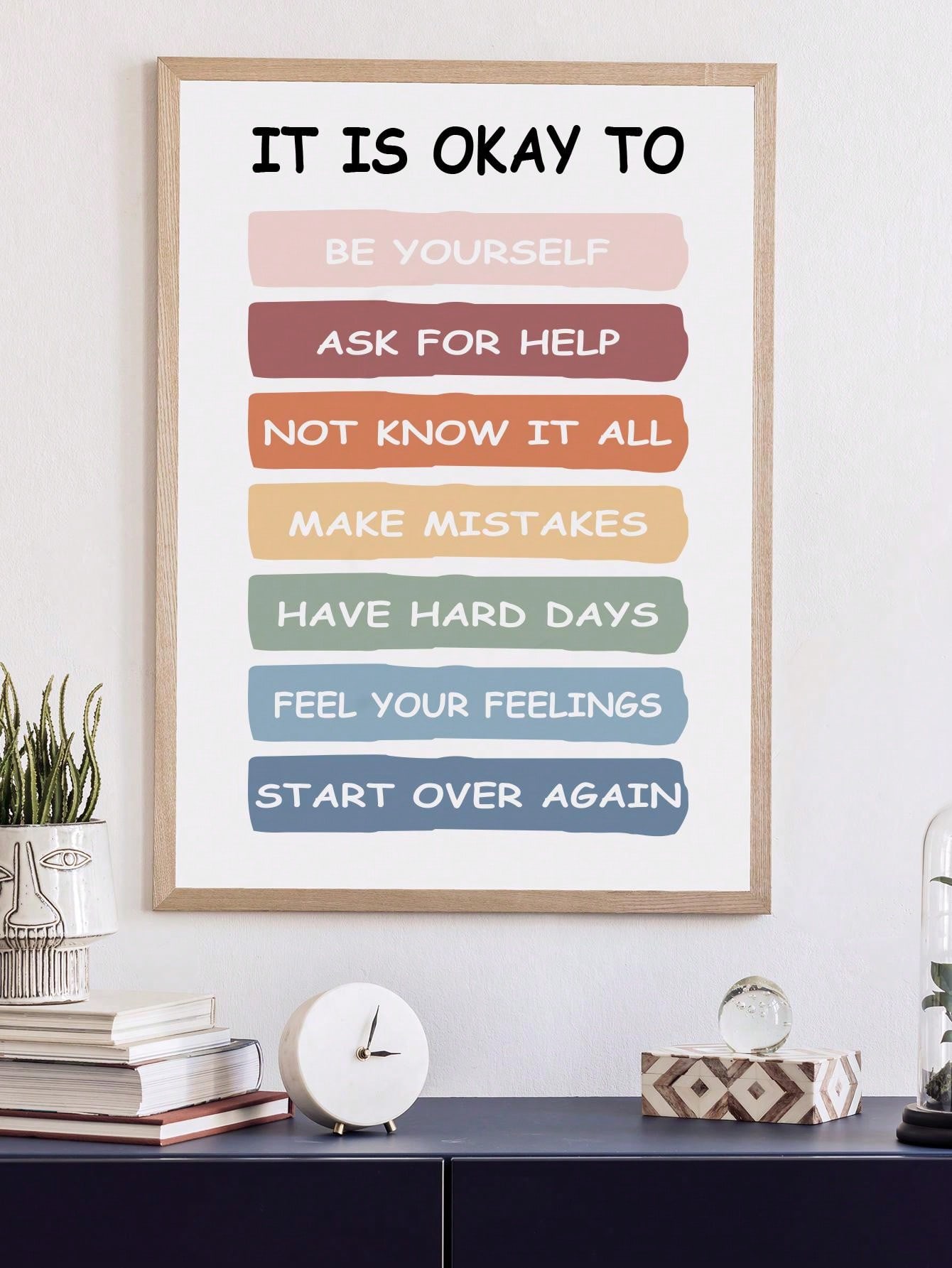 Diy Framed 30x40cm Canvas Print/Poster With Growth Mindset Bohemian ...
