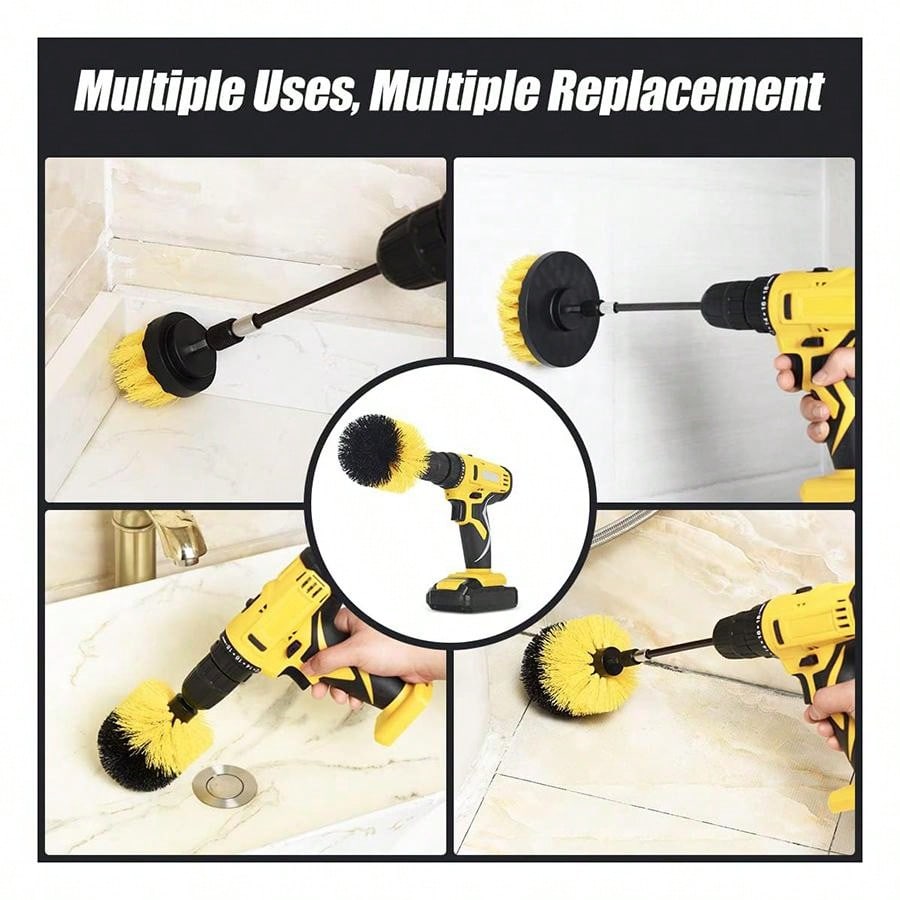 4 Packs Drill Brush Power,Scrubber,Cleaning,Brush,All Purpose Scrub ...