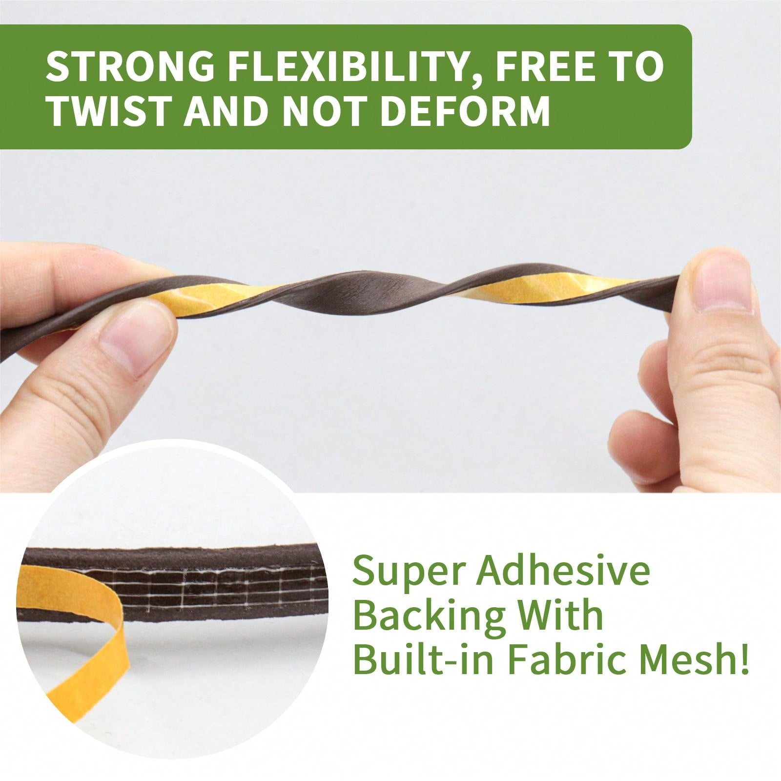 3m High Density Brown Foam Tape Roll Weather Stripping For Doors And ...