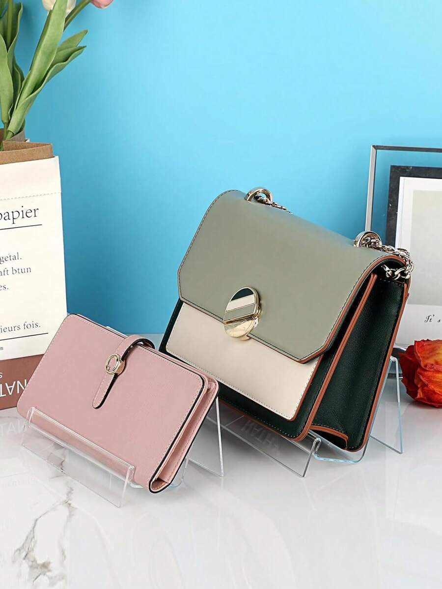 1pc Clear Acrylic Wallet Display Stand,Purse Handbag Storage Rack ...