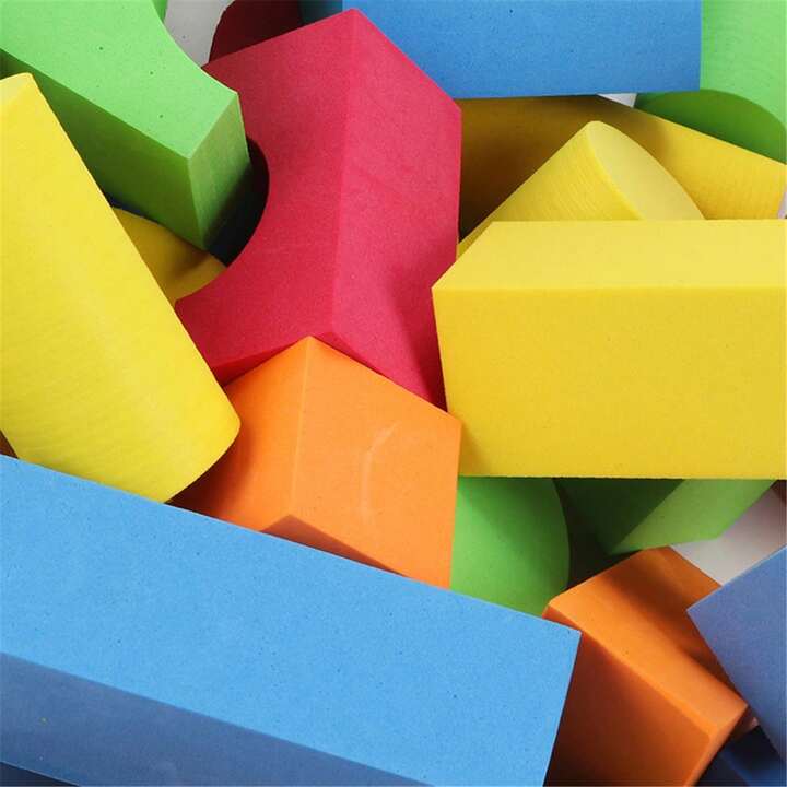 A Set Of 40 Foam Safety Building Blocks, Colorful Large-Particle Soft ...