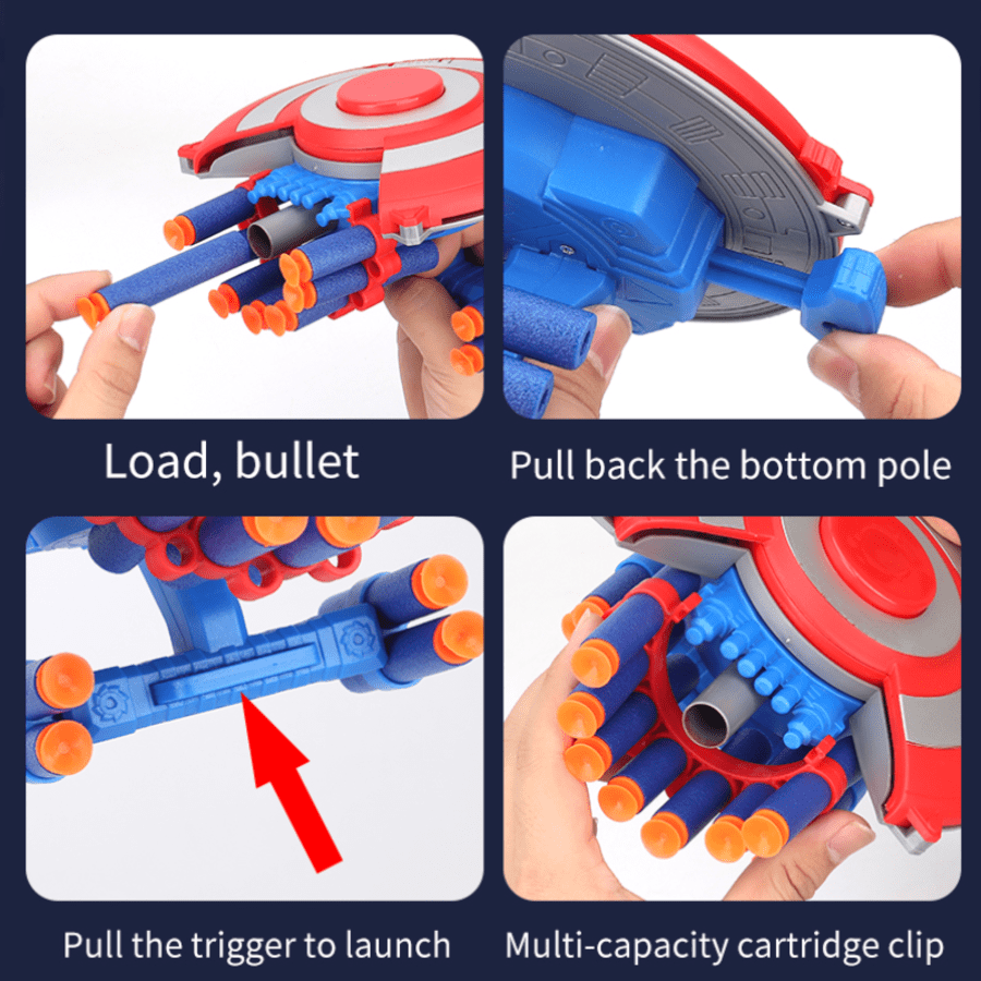 Fireable Wrist Launcher For Kids Boys Soft Bullet Toy Gun Avengers Toys ...