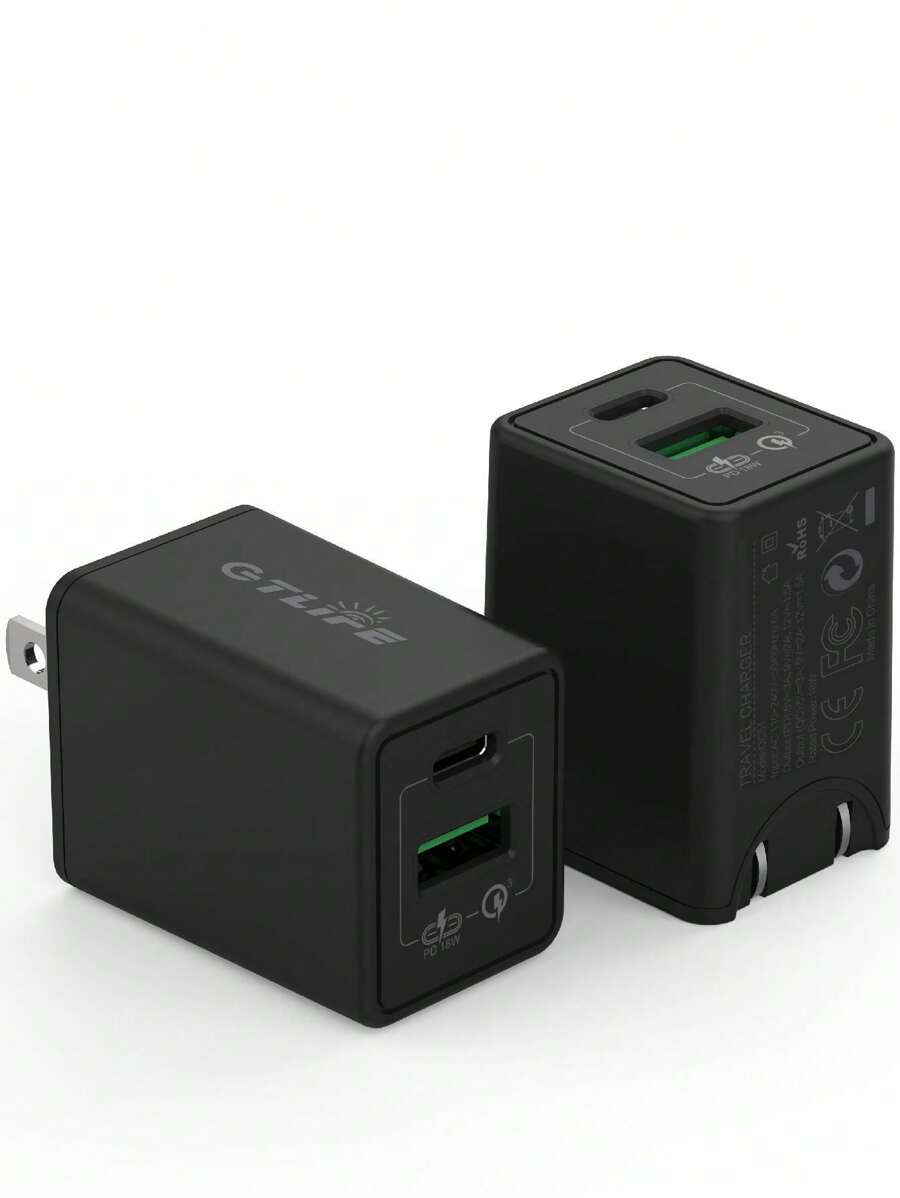 GT Life PD Wall Charger Dual Port QC 3.0 Fast Charging Adapter ...