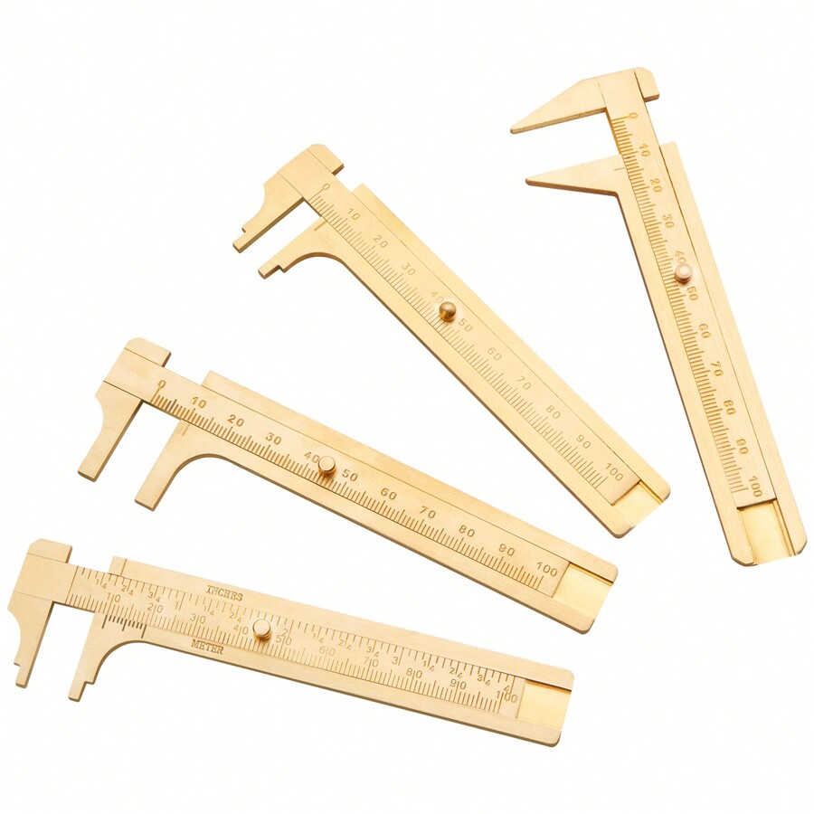 Mini Brass Vernier Caliper Pocket Caliper Dual Scale Sliding Gauge ...