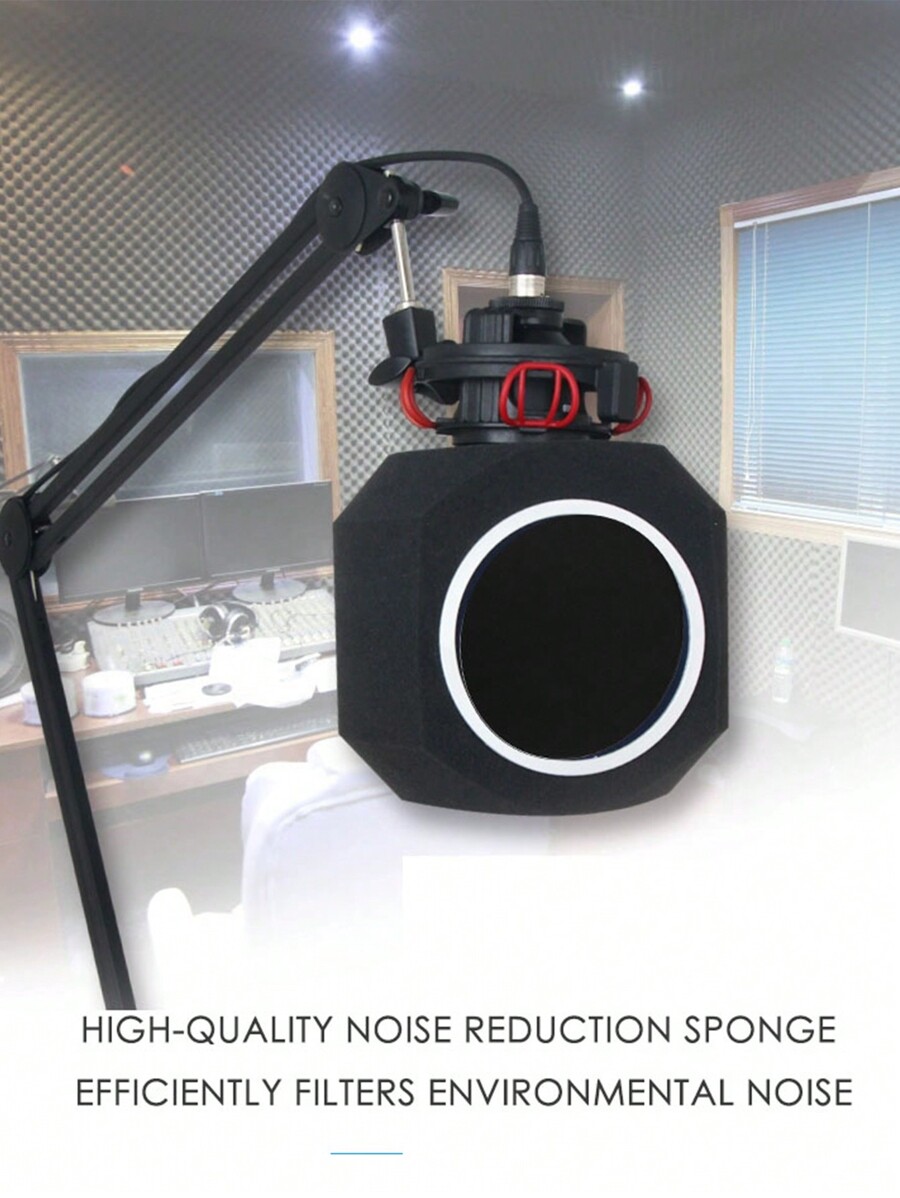 1pc Microfone Wind Shield Pop Filter Isolamento Bola Acústico Para ...