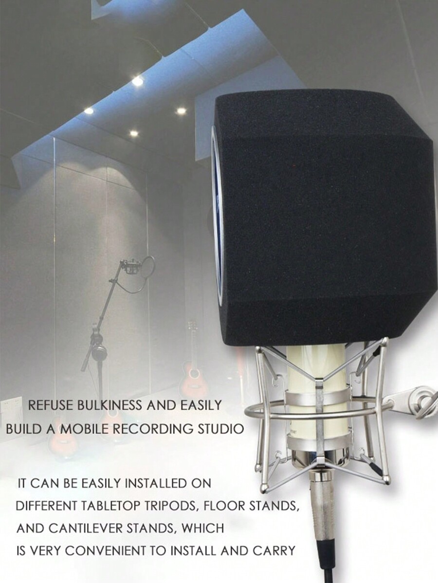 1pc Microphone Wind Shield Pop Filter Isolation Ball Acoustic For ...