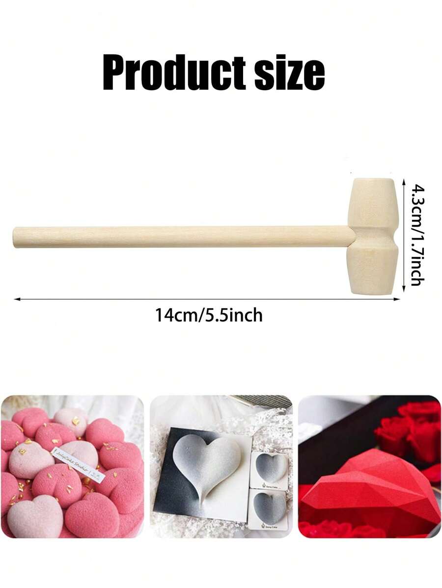 10Pcs Mini Wooden Hammers For Chocolate, Small Wooden Mallets For ...