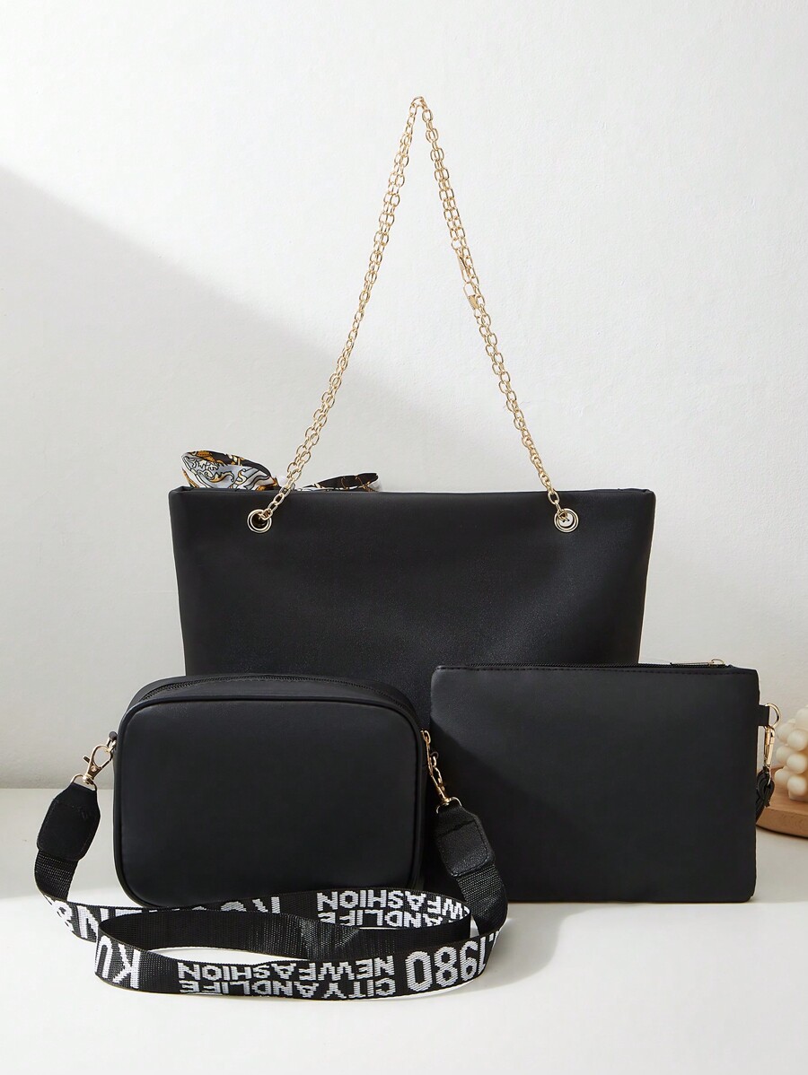 3pcs/Set Women's Combo Including Tote,Shoulder Bag,Crossbody Bag & Coin ...