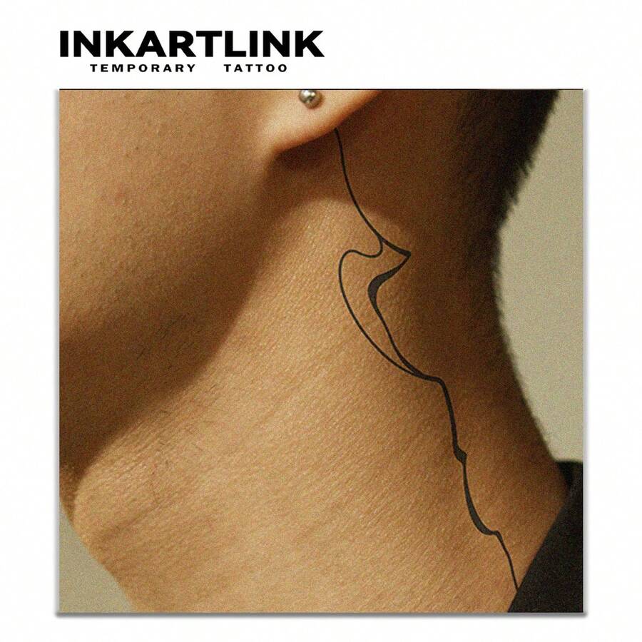 1pc 3*16cm Streamline Botanical Fruit Juice Temporary Tattoo, Magic ...