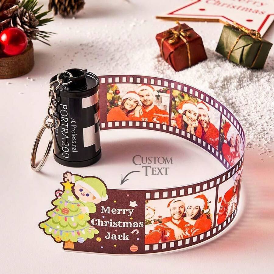 1pc Personalized Camera Film Roll Keychain - Customizable Keychain With ...