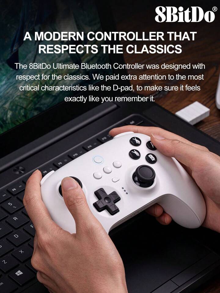 8Bitdo Ultimate Controller Compatible With Switch, PC Windows And Steam ...