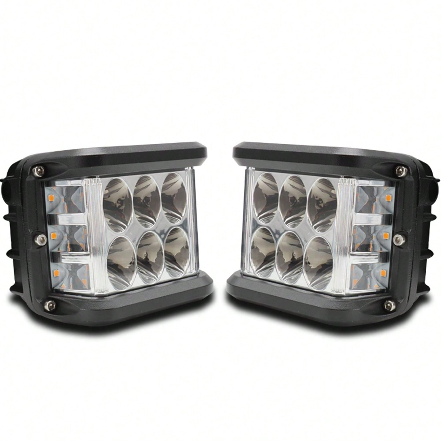 2 PCS Auto Led Work Light Side Shooting Pod Light, 4 Inch Off Road Work ...