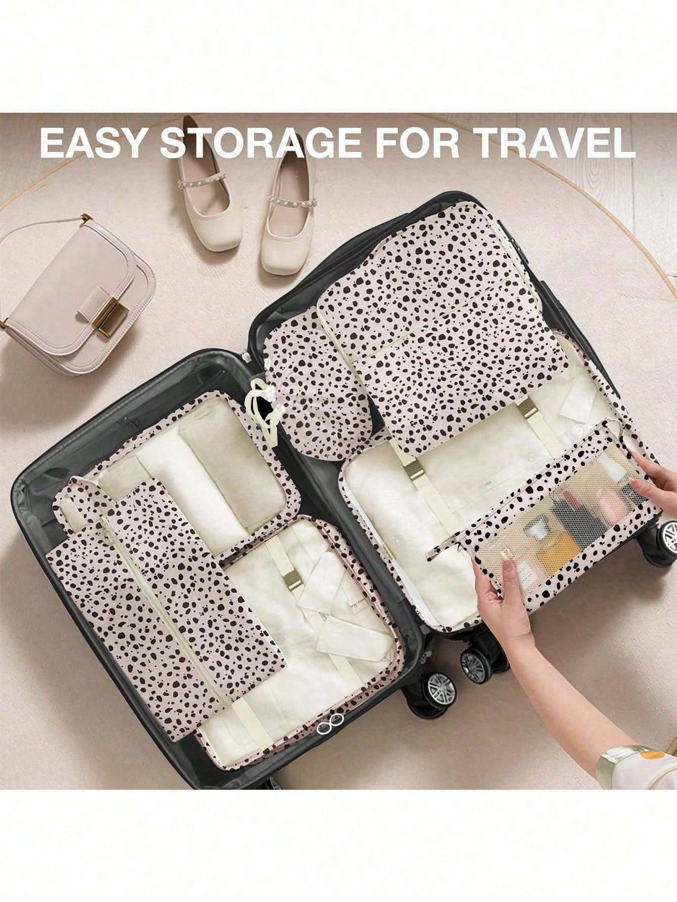 Travel Bag Set 8-Piece Luggage Pack Pack Pack Pack Clothes Shoes ...