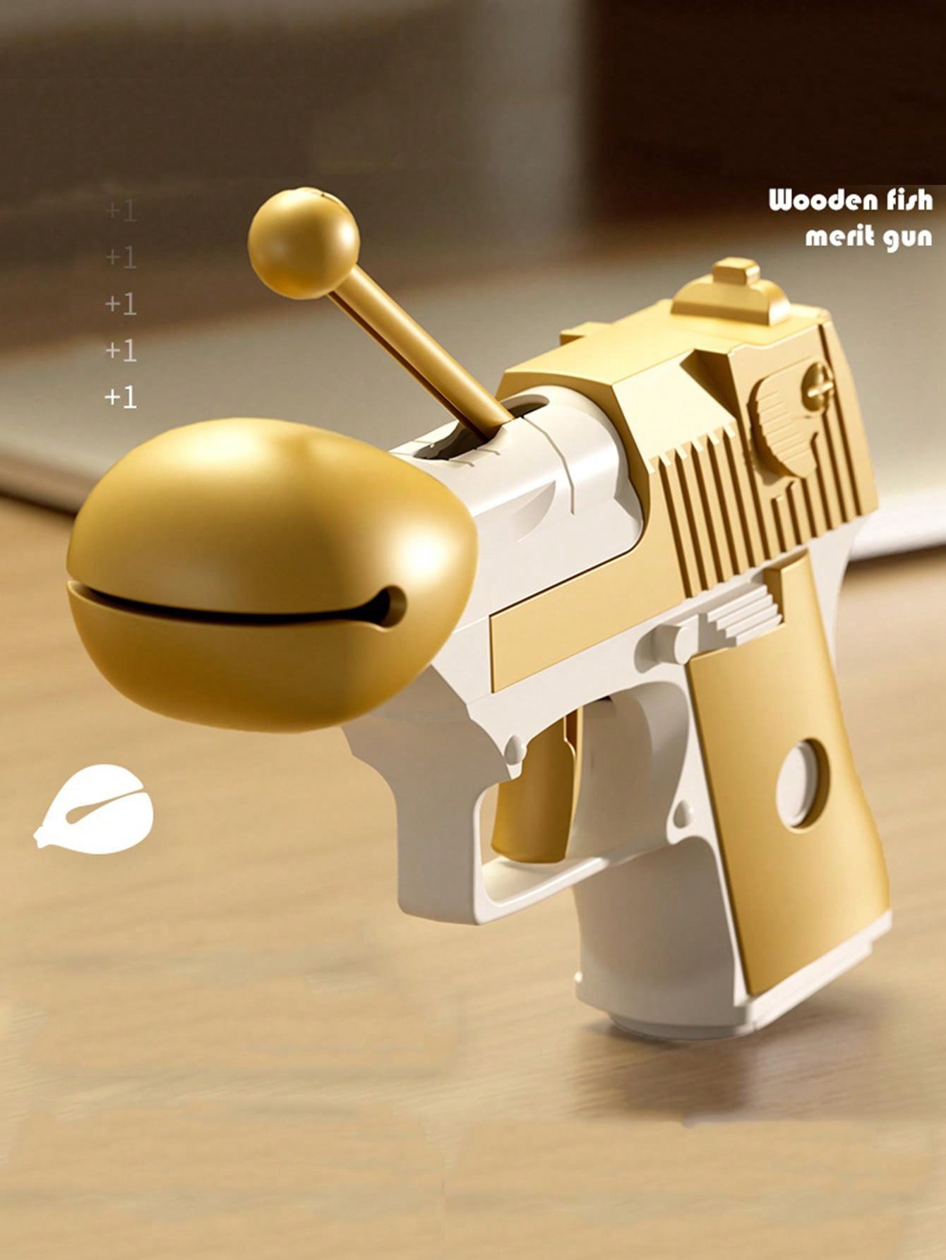 Wooden Fish Shaped Relief Stress Toy Gun For Kids, With One Carrot And ...