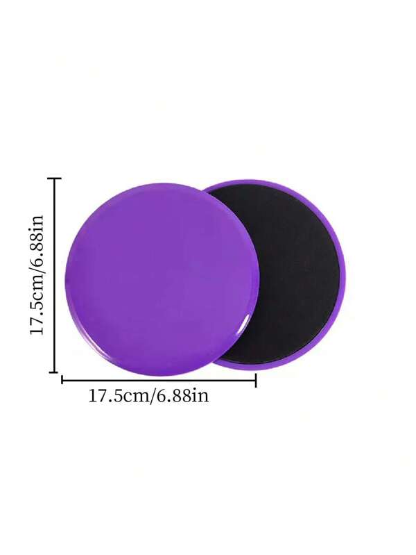Purple 2-Pack Sliding Disc Yoga Abdominal Muscle Fitness Foot Sliding ...