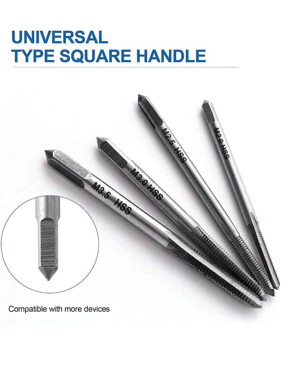 1Set(10Pcs) Durable Tapping Tools,High Speed Steel Machine Hand Taps ...