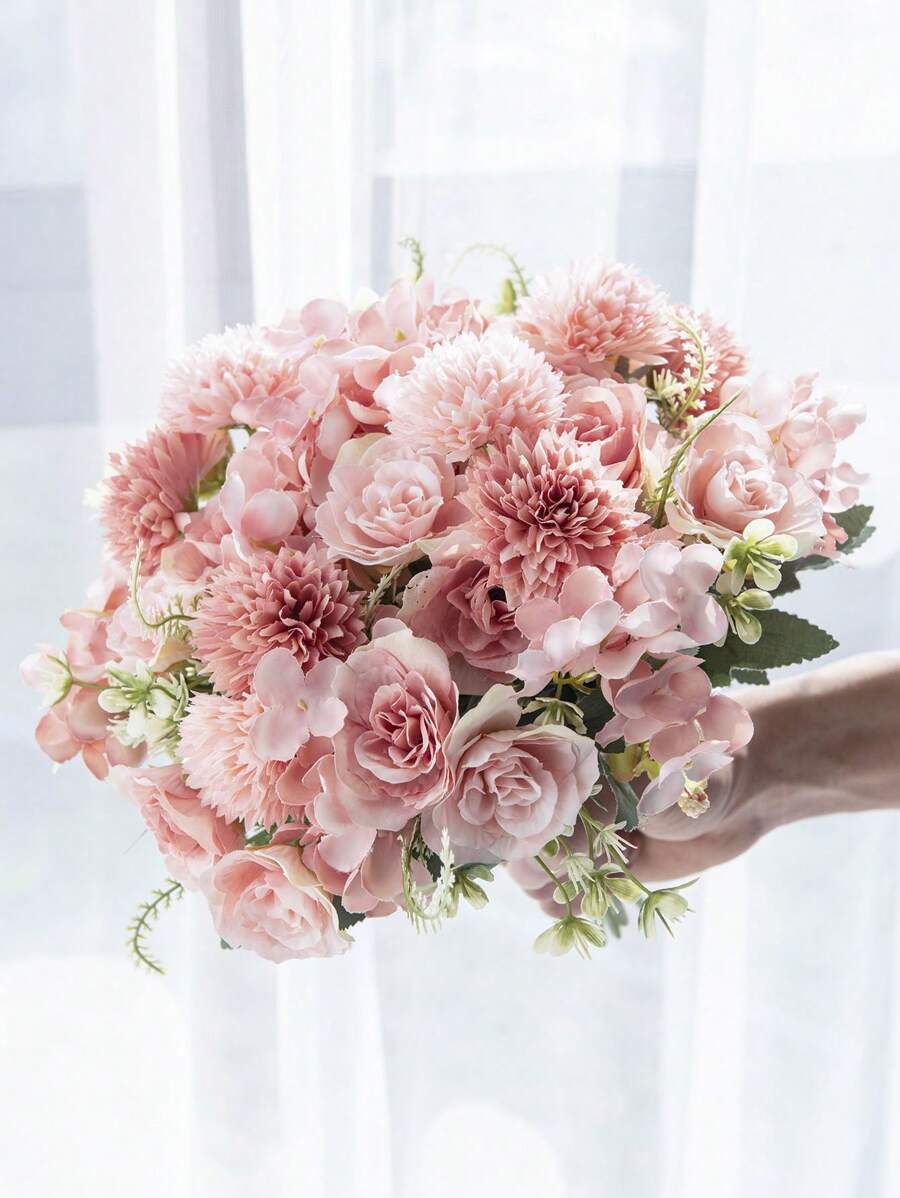 1PC Artificial Flowers Plastic Silk Tea Roses Buds Bridal Bouquet Silk ...