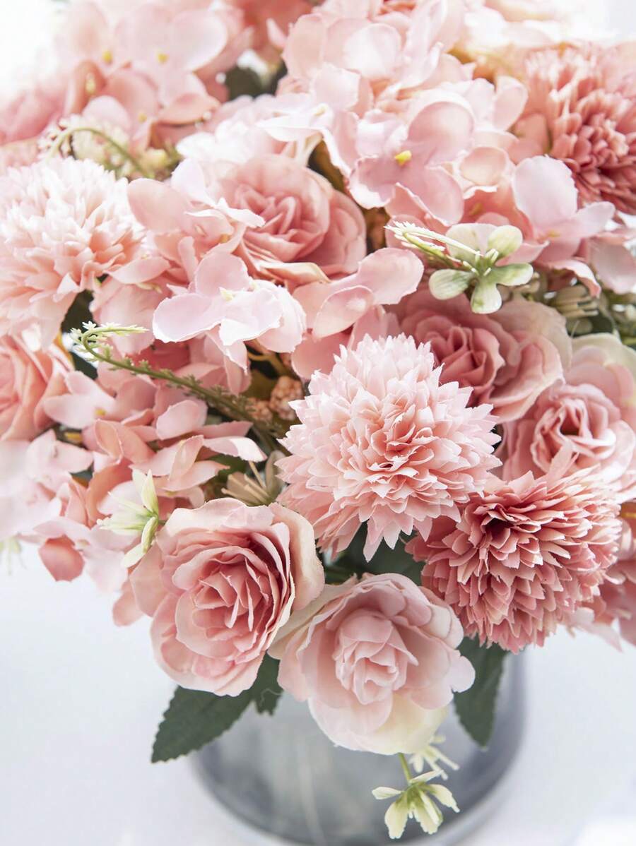 1PC Artificial Flowers Plastic Silk Tea Roses Buds Bridal Bouquet Silk ...