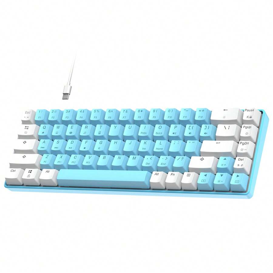 Manbasnake Mk14 60% Mechanical Gaming Keyboard, Compact 68-Key Mini ...