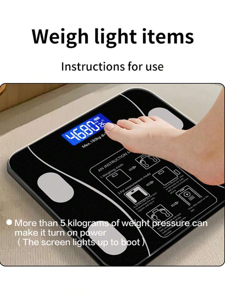 1 Black Weighing Scale That Can Be Linked To Your Mobile Phone. Install ...