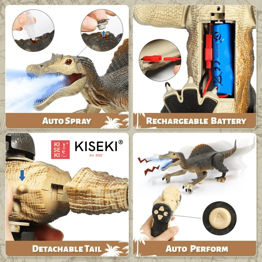 Remote Control Dinosaur Toys, Electric Remote Control Spinosaurus With ...