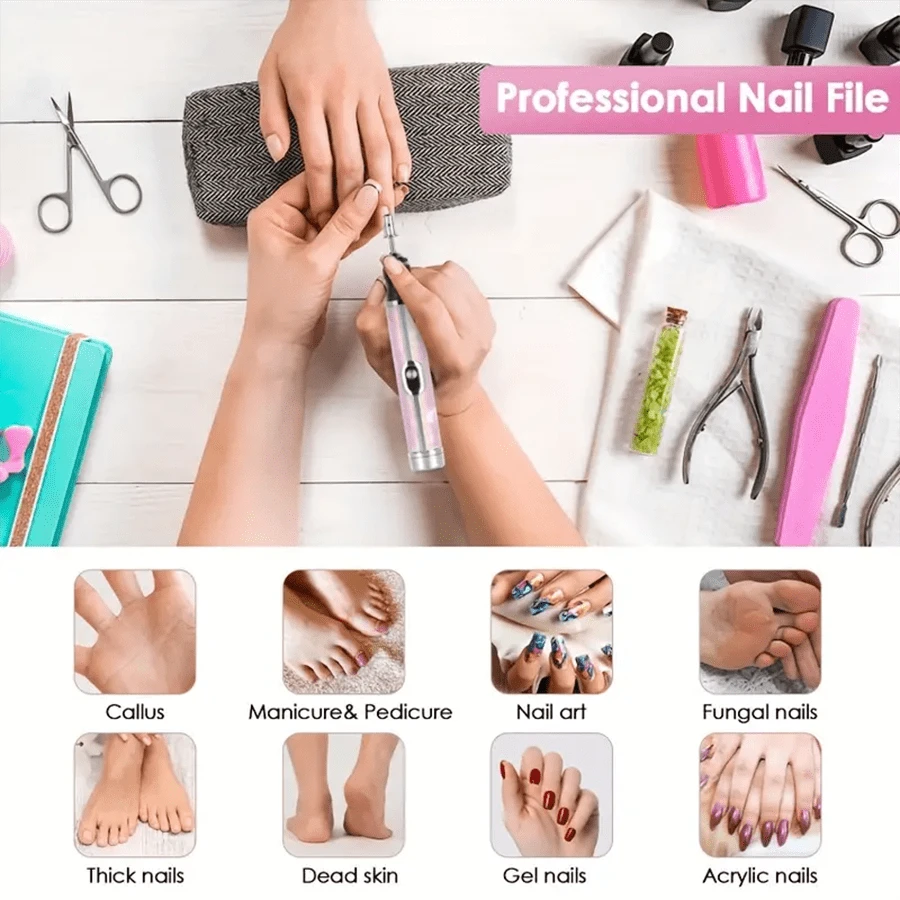 Electric Nail File Multi-Function Nail Drill Toenail Sander For Thick ...