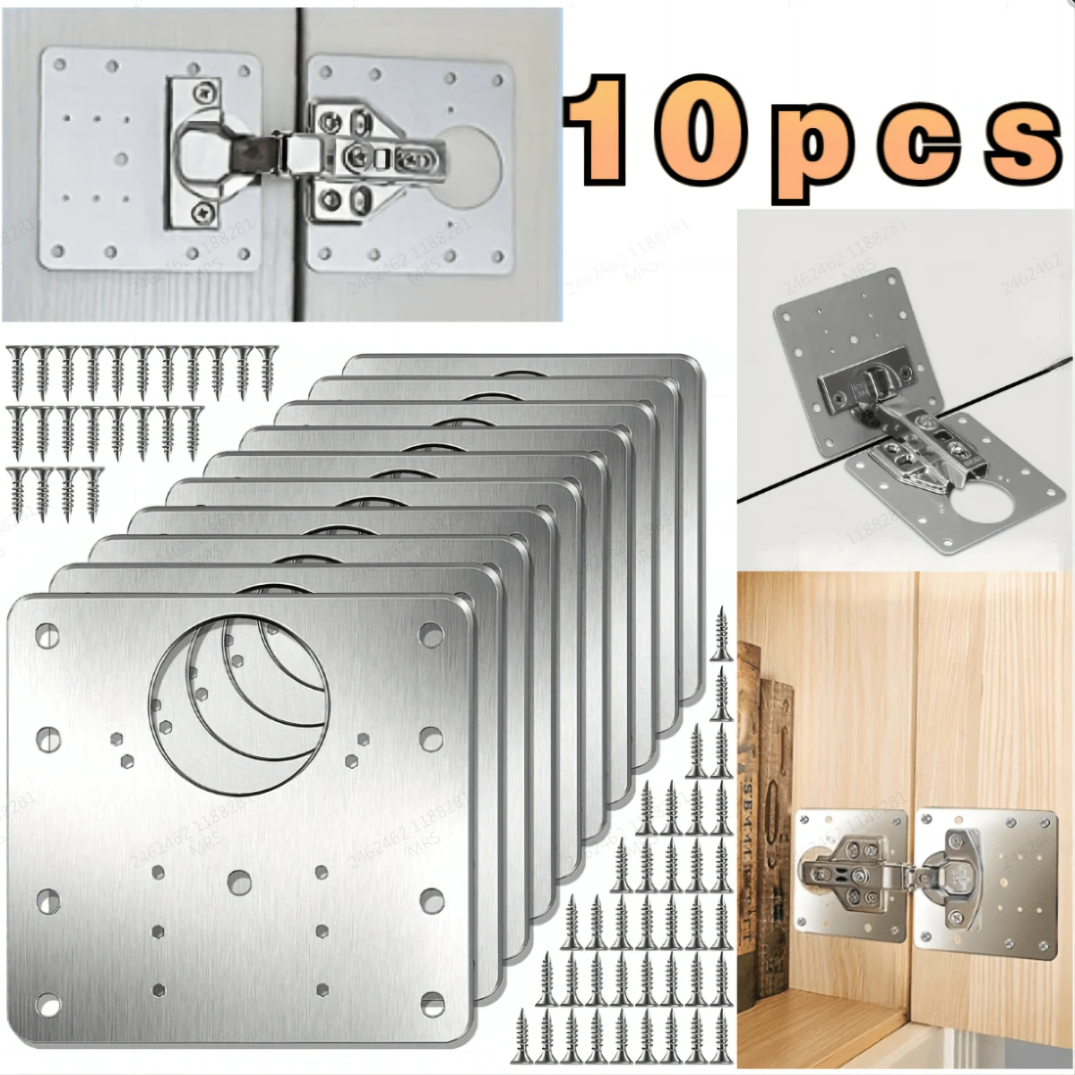 Stainless Steel Cabinet Door Hinge Repair Plate, Wardrobe Hinge Repair ...