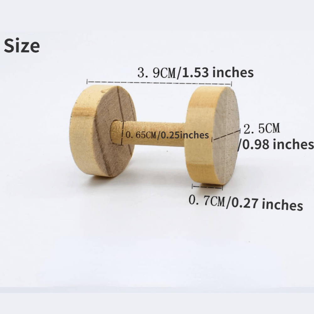 Parrot Bird Toy Supplies Gnawing Dumbbell Weight Lifting Training ...