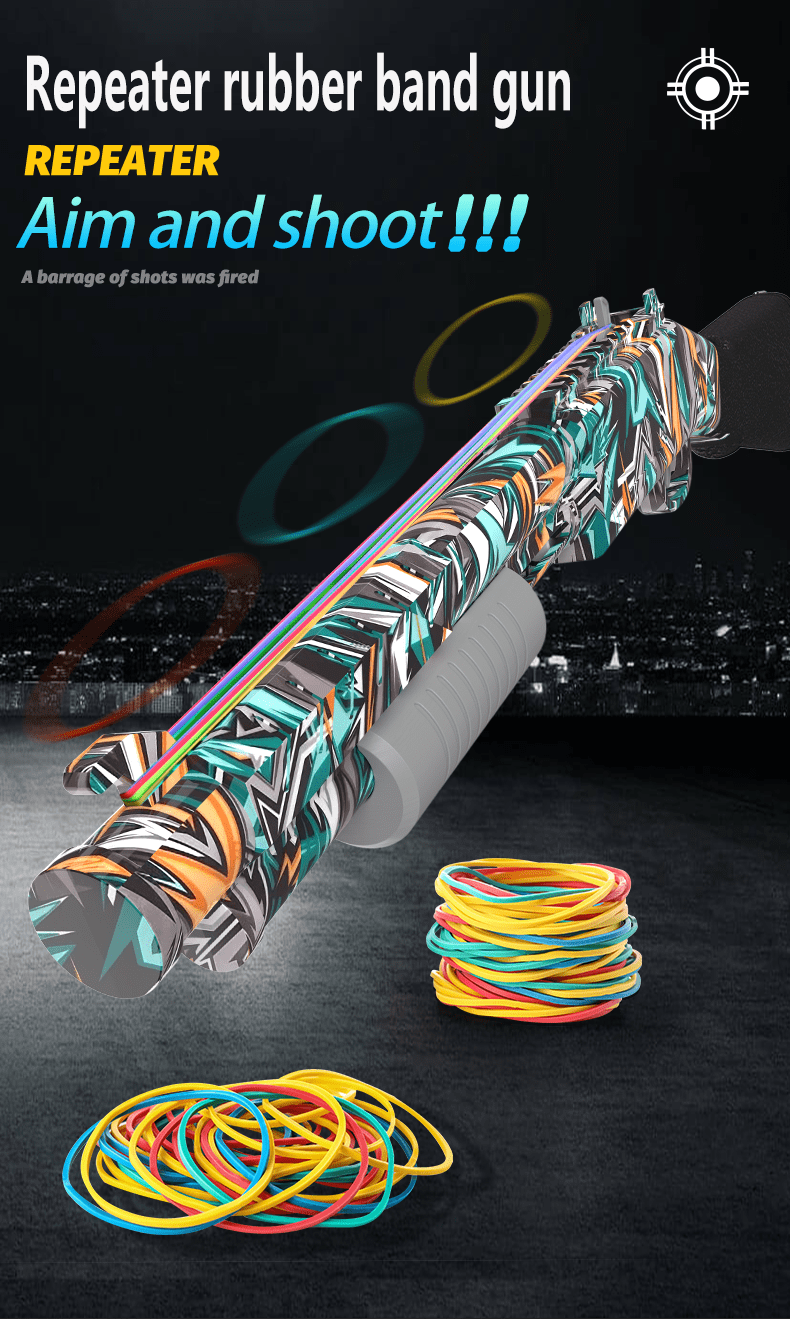 Camouflage Rubber Band Gun Outdoor Manual Continuous Shoot Toy Gun ...