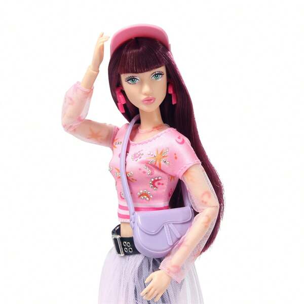 Fashion Model Doll, Pink Lady, Jointed & Posable Handmade Doll For ...