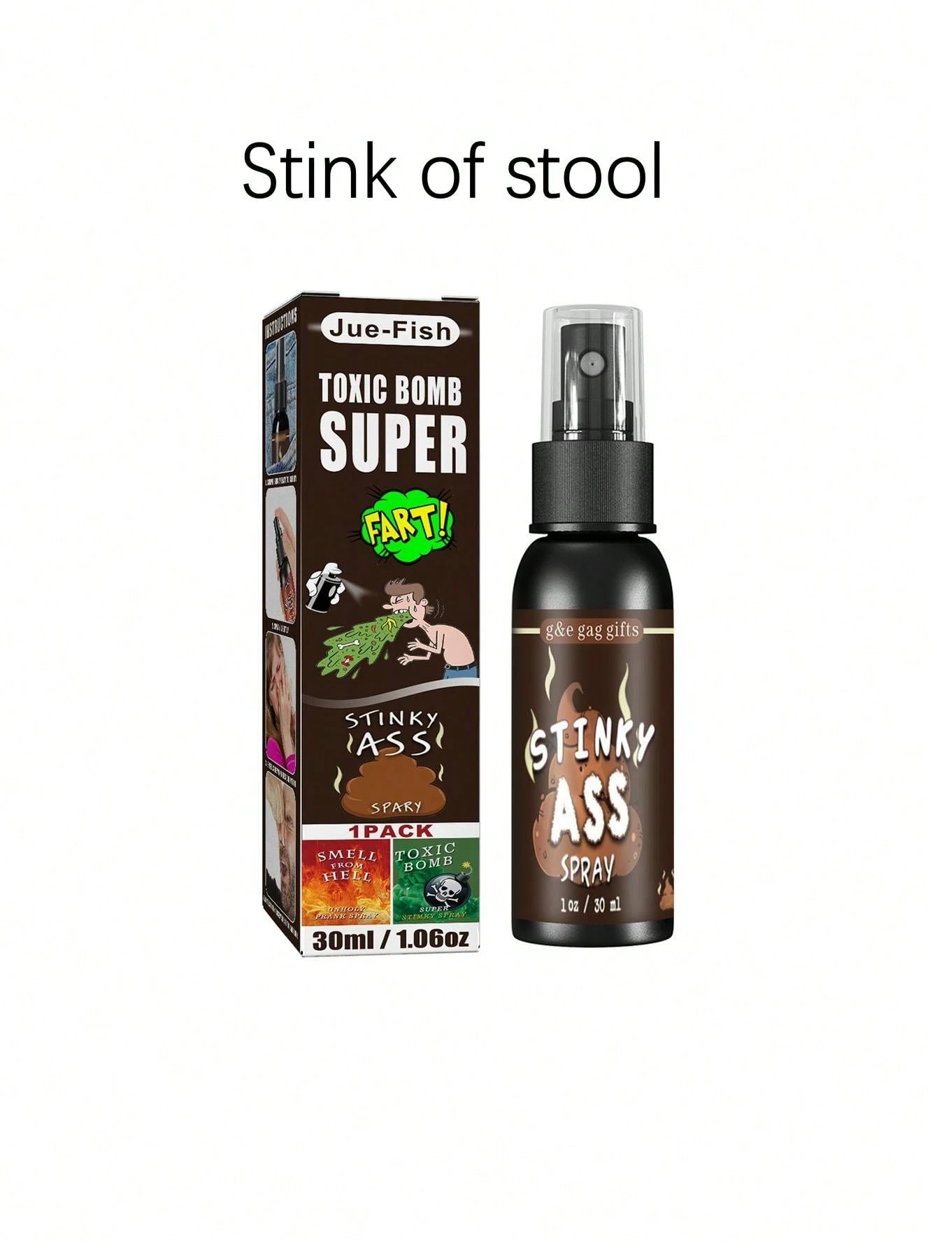 1 Pièce Jouet De Farce De Vaporisateur De Flatulence Avec Caca Et ...