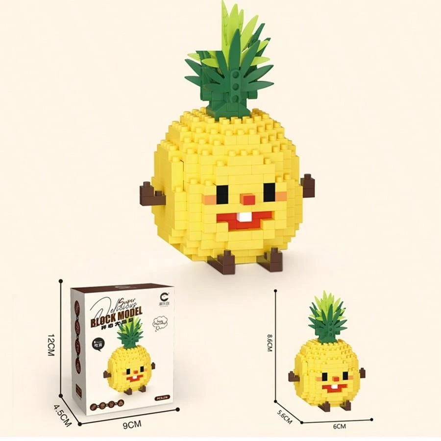 1pc/12pcs Educational Creative Diy Cartoon Food Building Blocks ...
