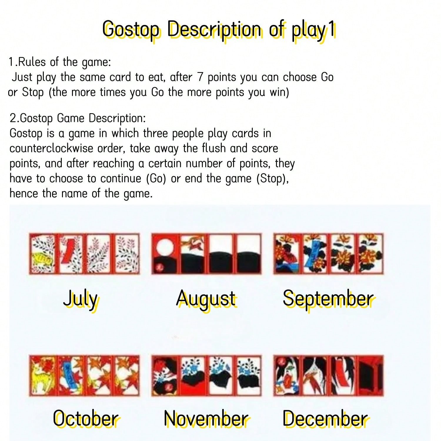 Gostop, Go Stop, Korean Hanafuda, Table Games, Drawing Cards, Playing ...