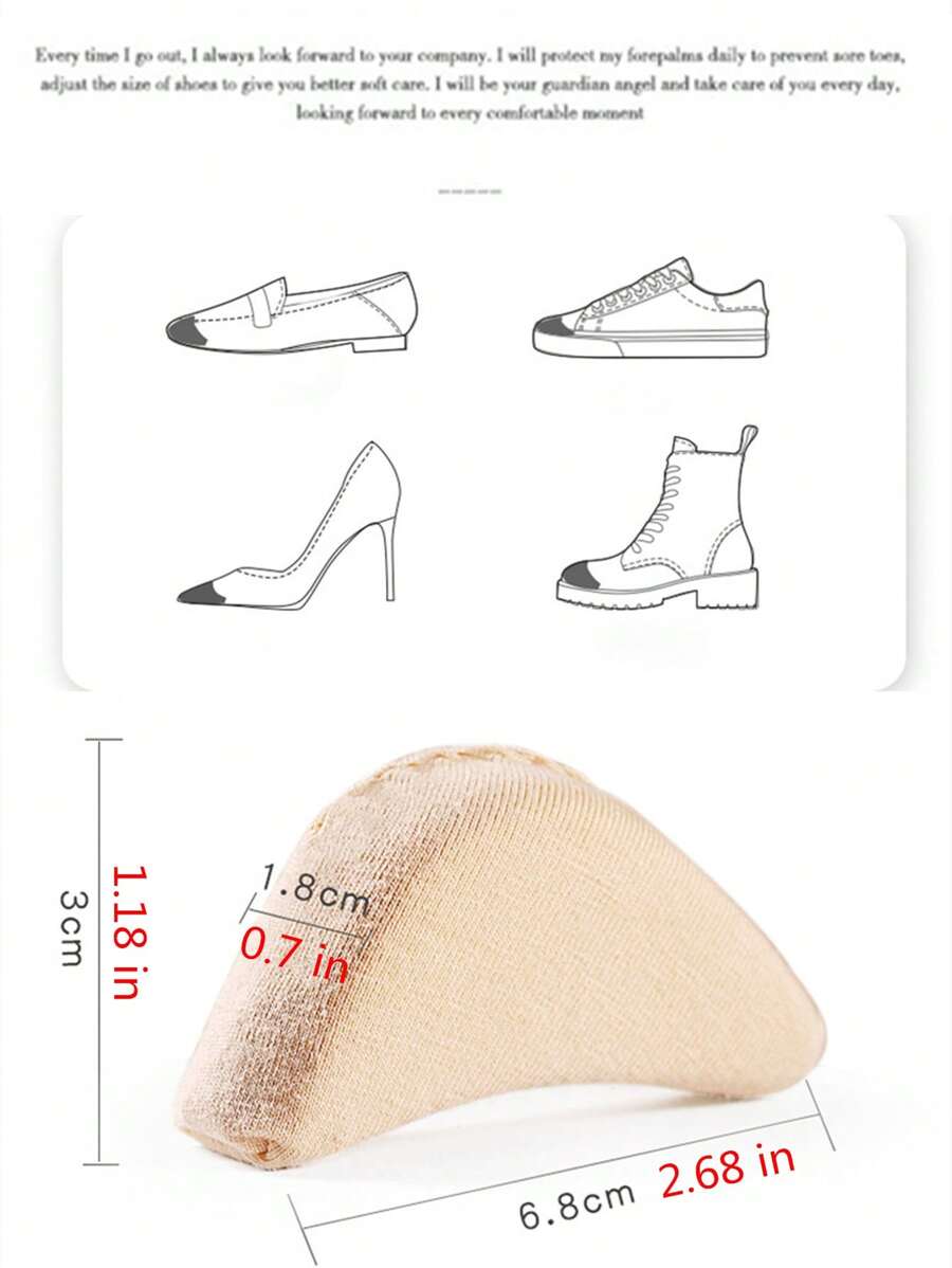 2-5 Pairs Shoes Toe Filler Shaper Inserts, Adjustable Half Size Up ...