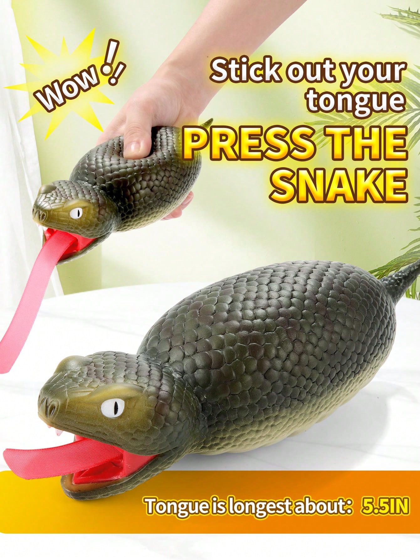 Prank Squishy Stretchy Snake Gag Toy, Squeeze Triggers Tons Of Laughs ...