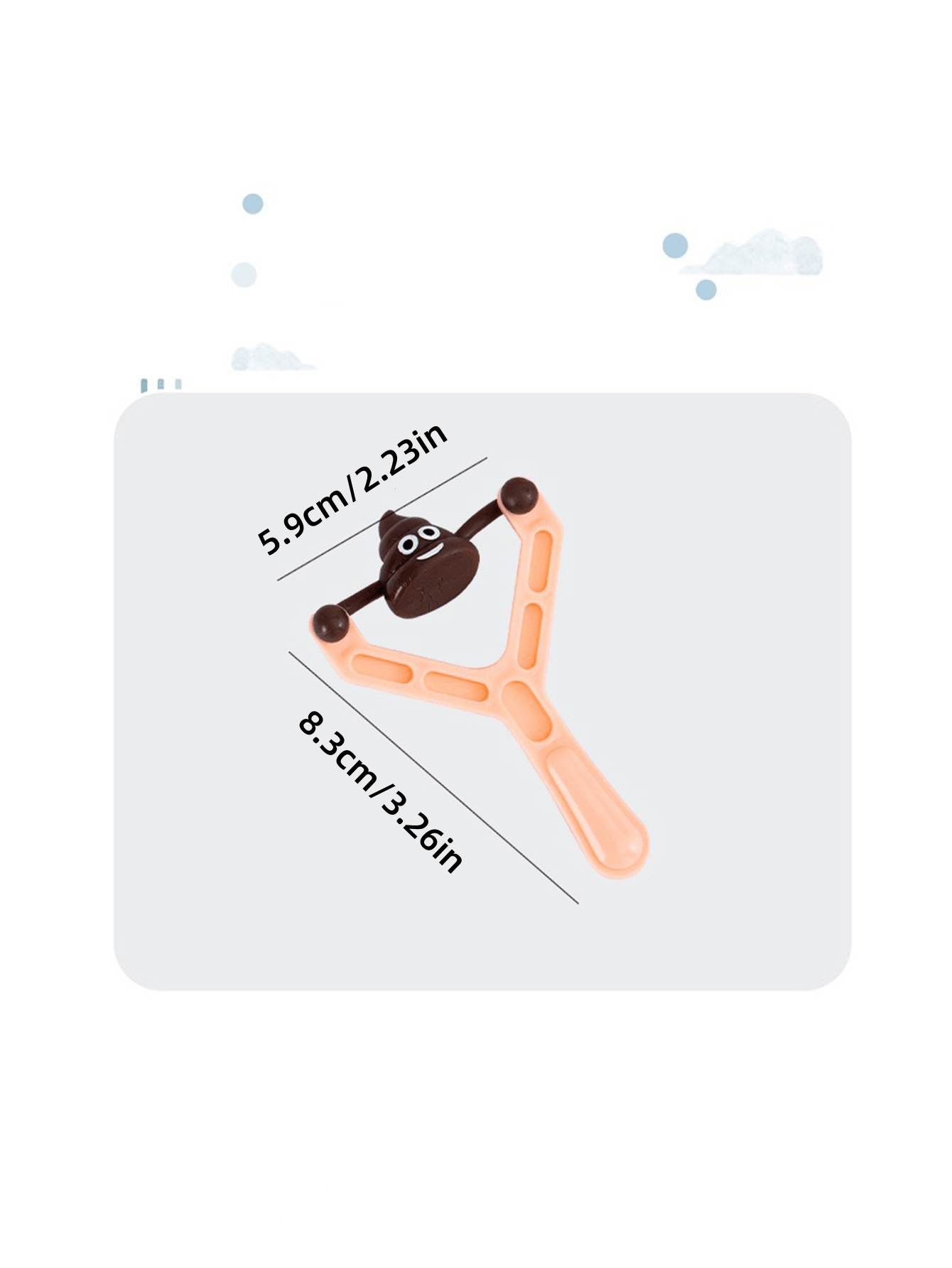 Novelty Poop Emoji Slingshot Launcher Prank Toy Tpr Poo Shooting Toy ...