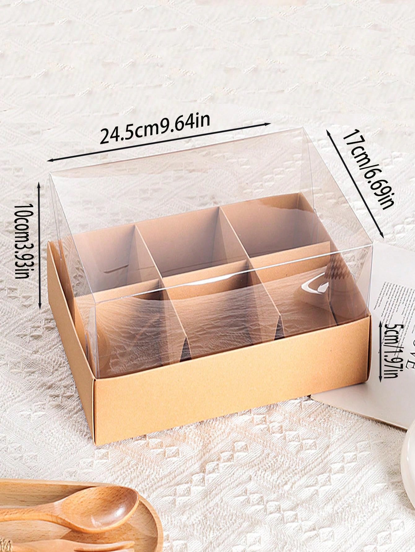 1pc Nine-grid Spring Picnic Camping Dessert Box, Disposable Clear Cake ...