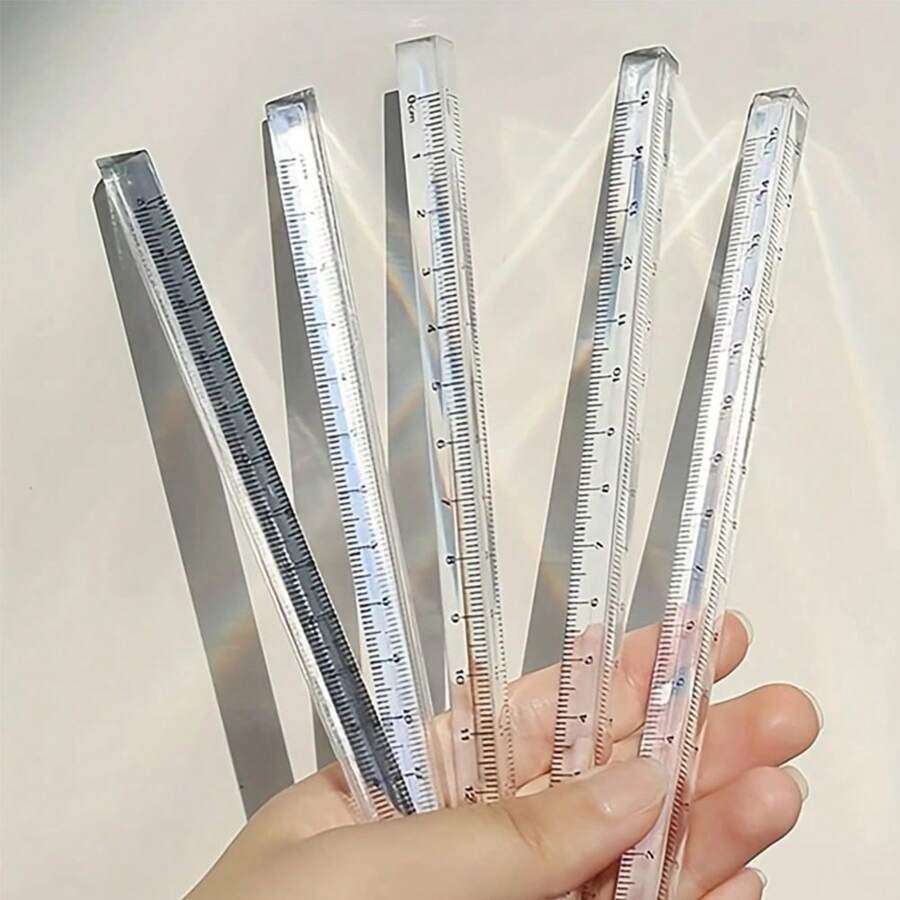 2pcs Triangle Three-Dimensional Transparent Acrylic Ruler, Draw The ...