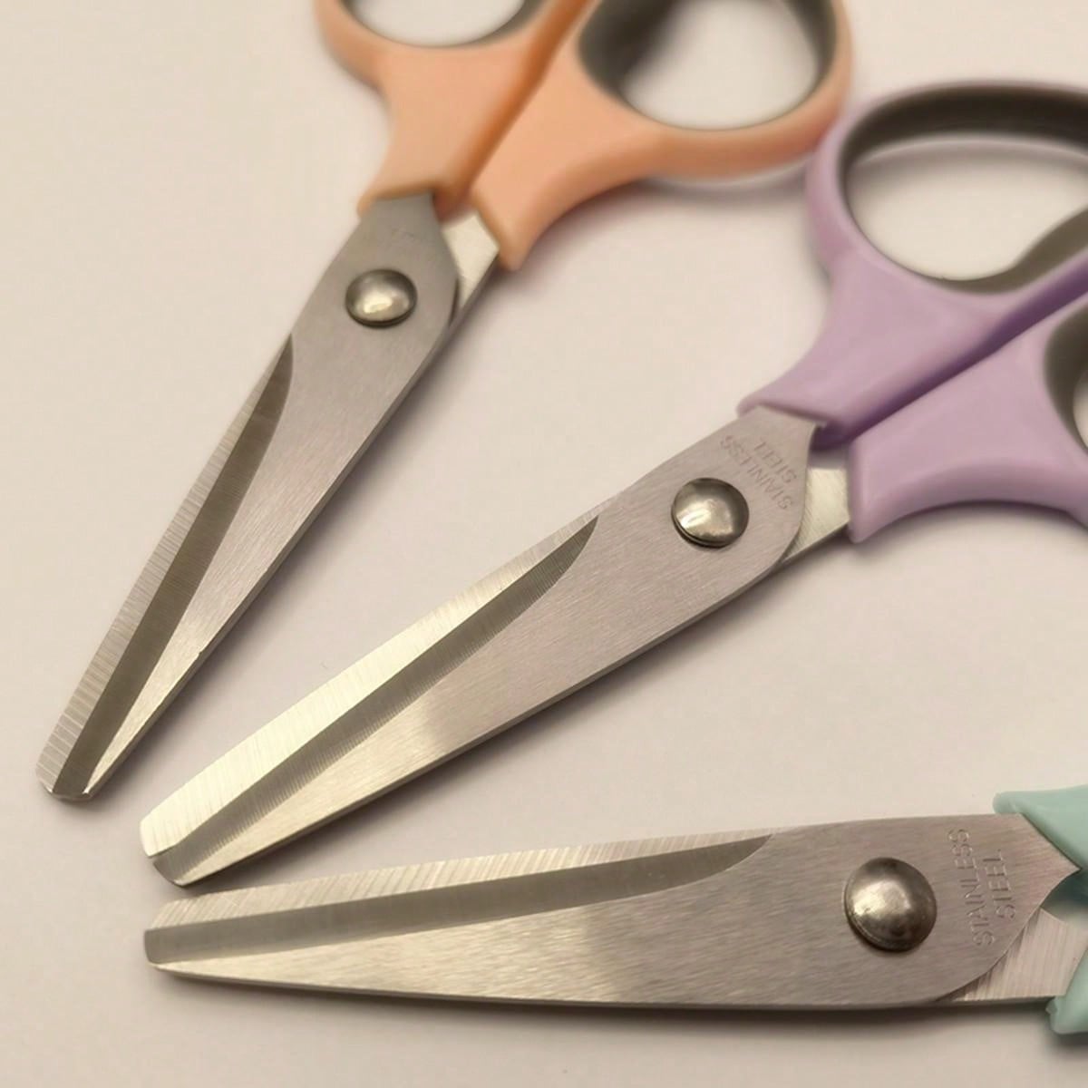 1pc Macaron Colored Crafting Scissors, Abs Plastic Handle Paper Cutting ...