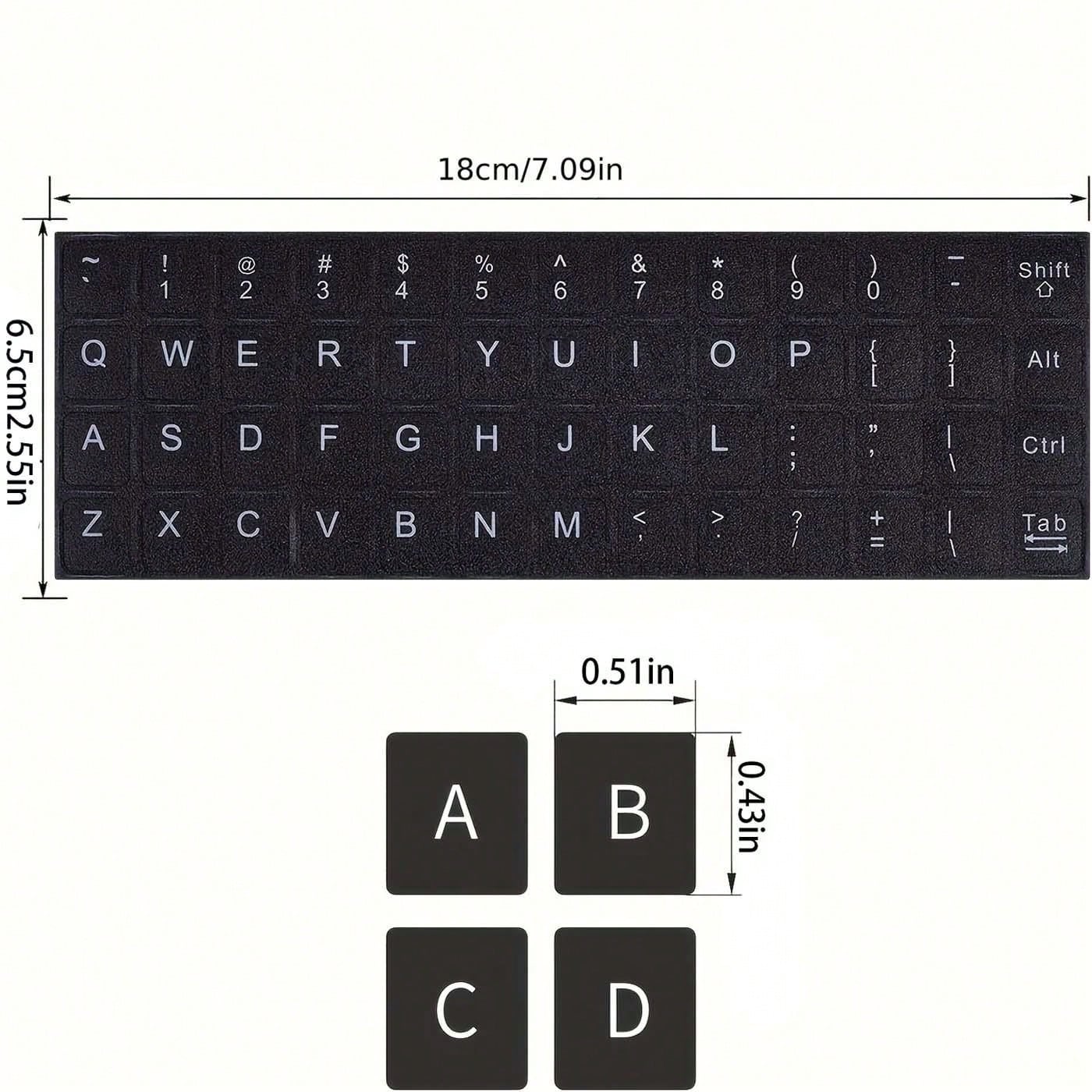 1pcs English Keyboard Stickers, Universal Keyboard Letters Replacement ...