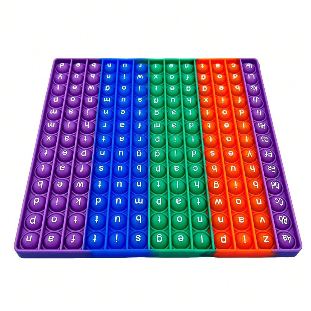 Both Sides 104 Cvc Words Game Pop Toys Silicone Abc Letters Alphabets