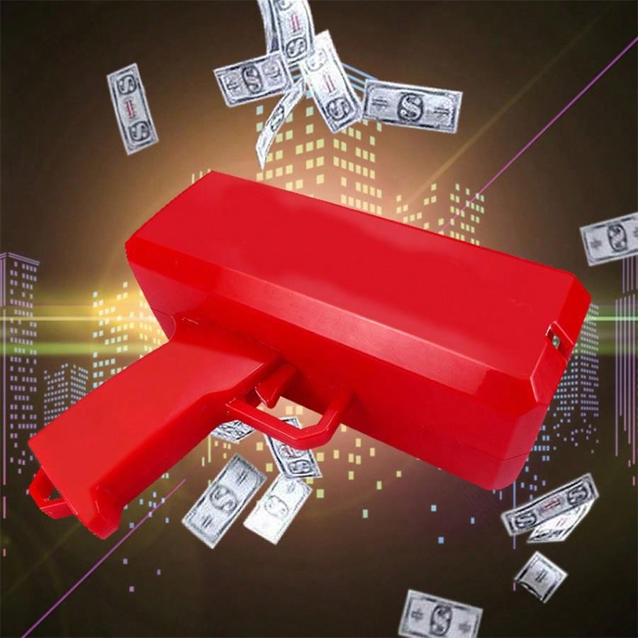1pc Electric Money Gun Sprayer With Fake Money, Party Props & Toys For ...