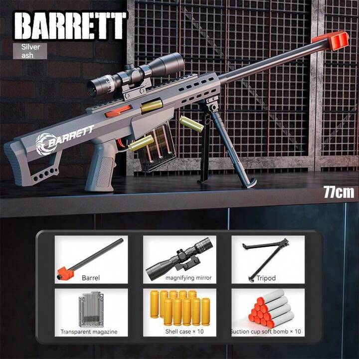 1pcs Extra Large Shell-Throwing Barrett Soft Bullet Gun Toy Sniper ...