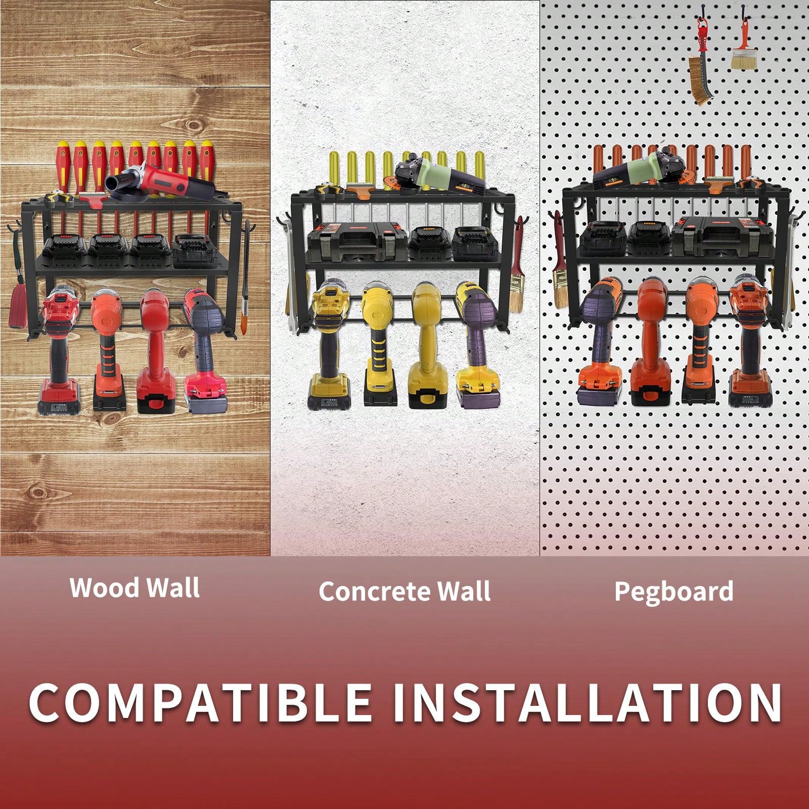 Wall-Mounted New Power Tool Storage Rack Handheld Electric Drill ...