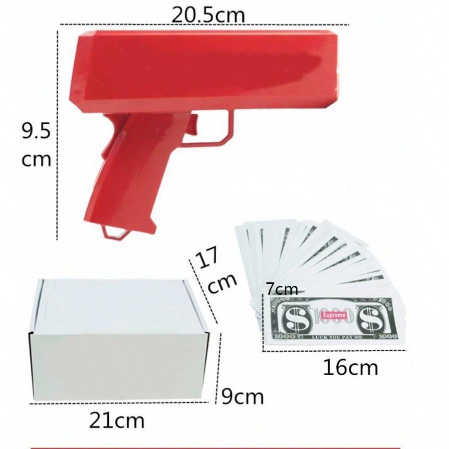 1pc Electric Money Gun Sprayer With Fake Money, Party Props & Toys For ...